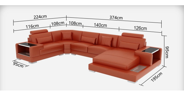 Stilvolle Ecksofa Design Eckcouch mit USB | Moderne Polsterlandschaft ...